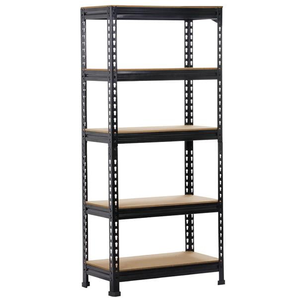 Alden Design 5-Tier Boltless & Adjustable Steel Storage Shelf Unit ...