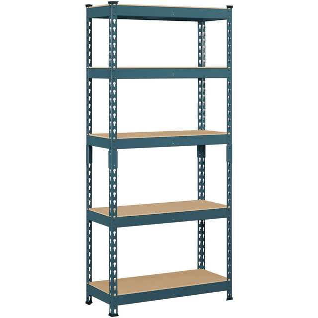 Alden Design 5-Shelf Boltless & Adjustable Steel Storage Shelf Unit ...