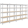 Alden Design 5-Shelf Boltless & Adjustable Steel Storage Shelf Unit ...