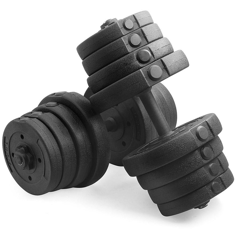 Free Shipping! Alden Design Adjustable Dumbbell Pairs 66LB Gym Concrete ...