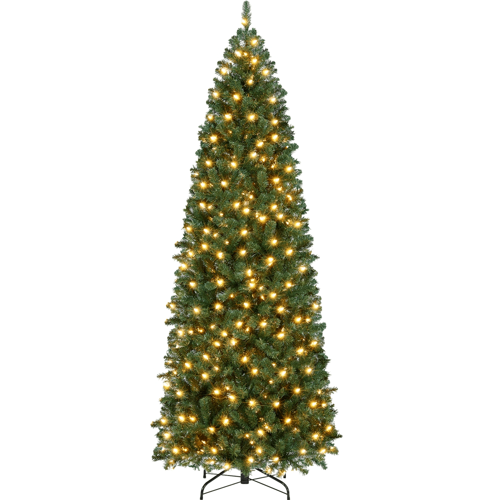 Alden Design 7.5FT Pre-lit Pencil Artificial Christmas Tree with 350 ...
