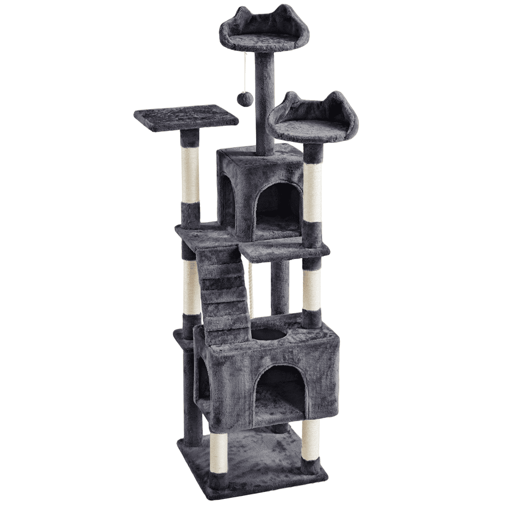 Alden Design 72″ H Multi-Level Large Cat Tree with 2 Cozy Perches for ...