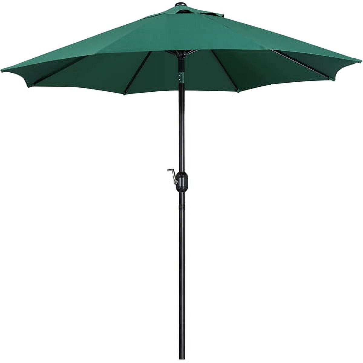 Alden Design 9 Foot Patio Umbrella with Crank and Push Button to Tilt ...