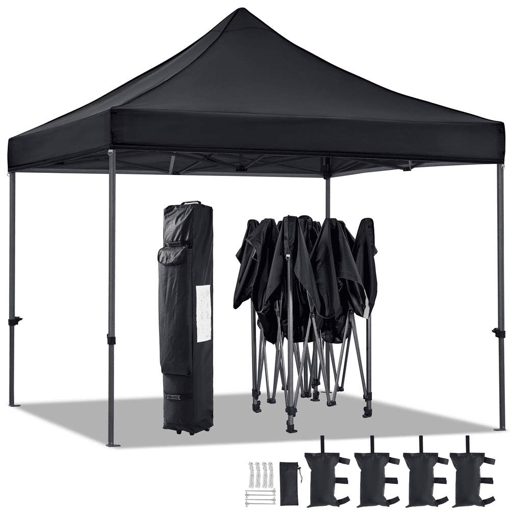 Alden Design 10' x 10' Adjustable Commercial Pop-up Canopy with Wheeled ...