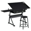 Zeny Adjustable Drafting Table with Storage, Art Craft Drawing Desk ...