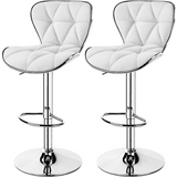 Alden Design Adjustable Mid-back Faux Leather Counter-Height Bar Stool ...
