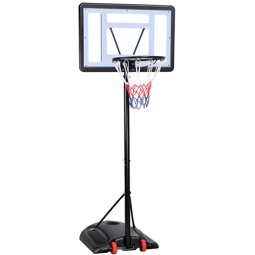 Alden Design Adjustable Portable Basketball System Hoop for Indoor and ...