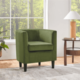 Alden Design Home Living Room Armchair, Contemporary Barrel Accent ...