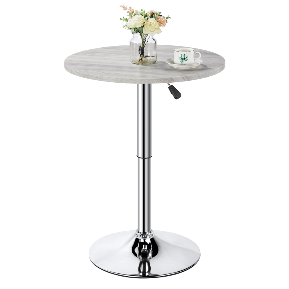 Alden Design Height Adjustable Pub Round Table 360° Swivel for Bistro ...