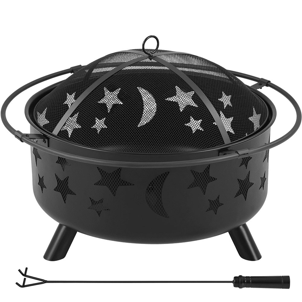 Alden Design Iron Fire Pit Camping Fire Bowl Heating Warm Equipment for ...