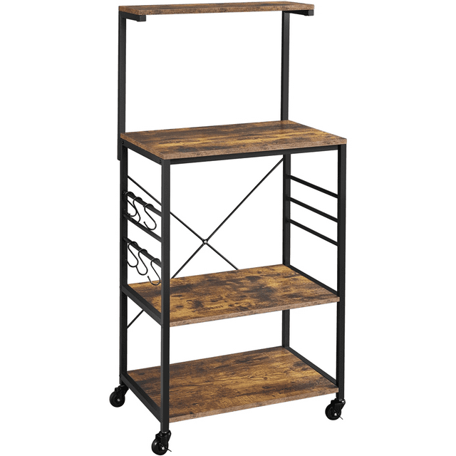 Free Shipping! Alden Design Kitchen Baker's Rack Storage Cart on Wheels ...