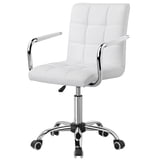 Modern Adjustable Faux Leather Swivel Office Chair - Walmart.com
