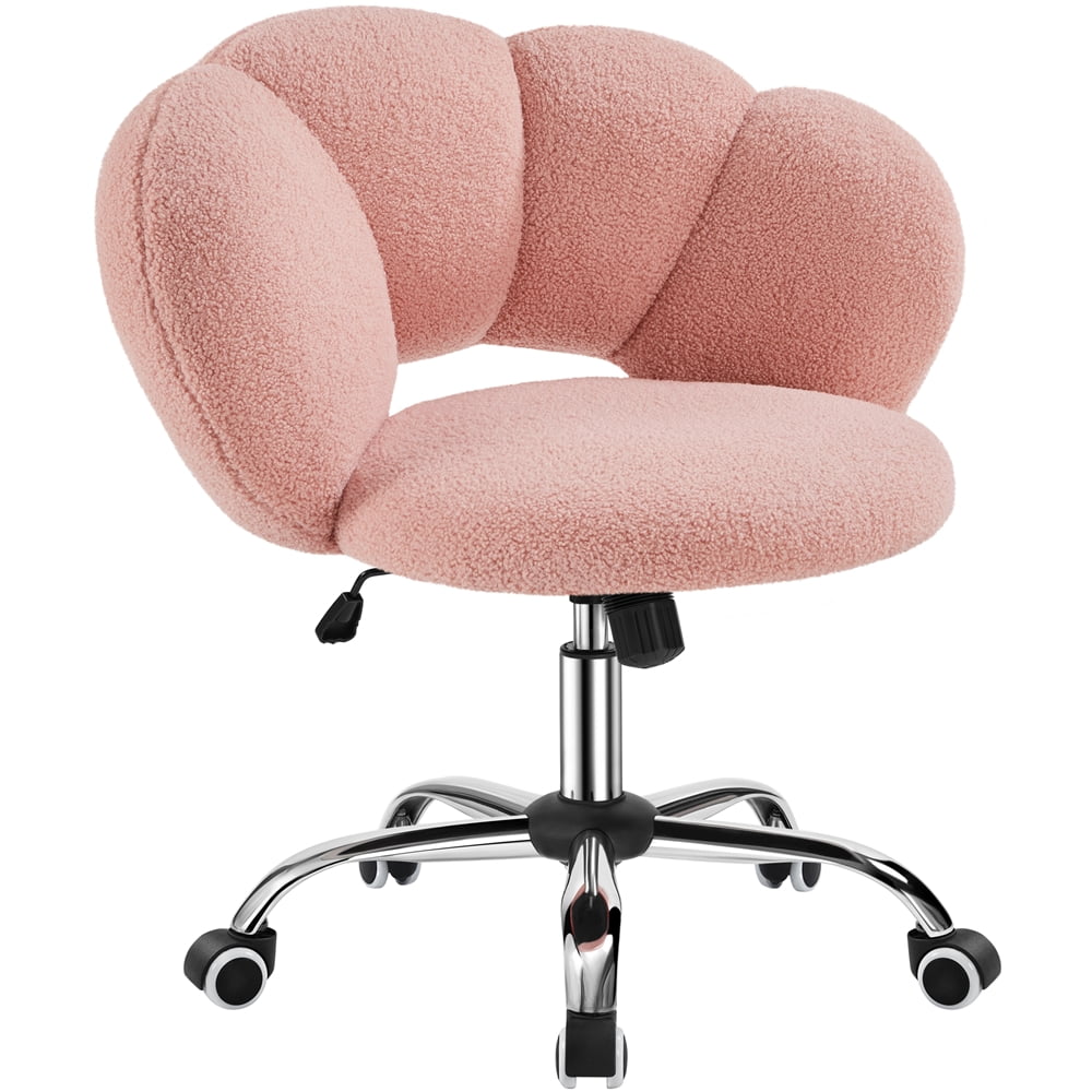 Alden Design Modern Armless Desk Chair - Adjustable Height - Pink ...