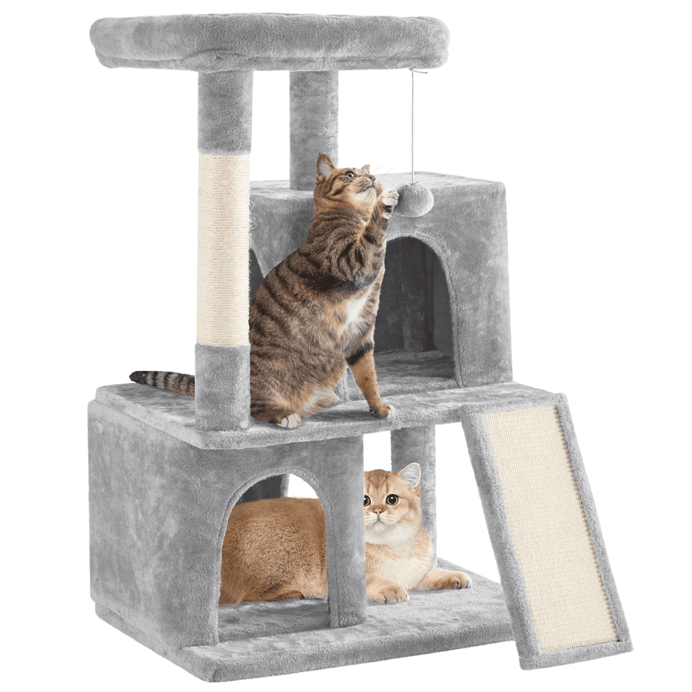 Alden Design Multilevel Cat Tree Tower with Double Condos Top Platform ...