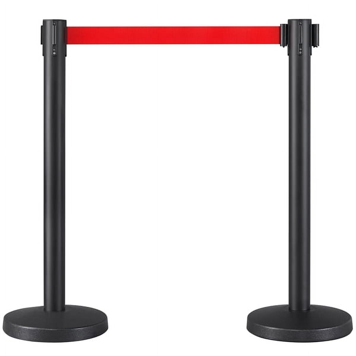 Alden Design Retractable Belt Stanchion Nylon Rope Crowd Control Barriers Safety Stanchion for ...