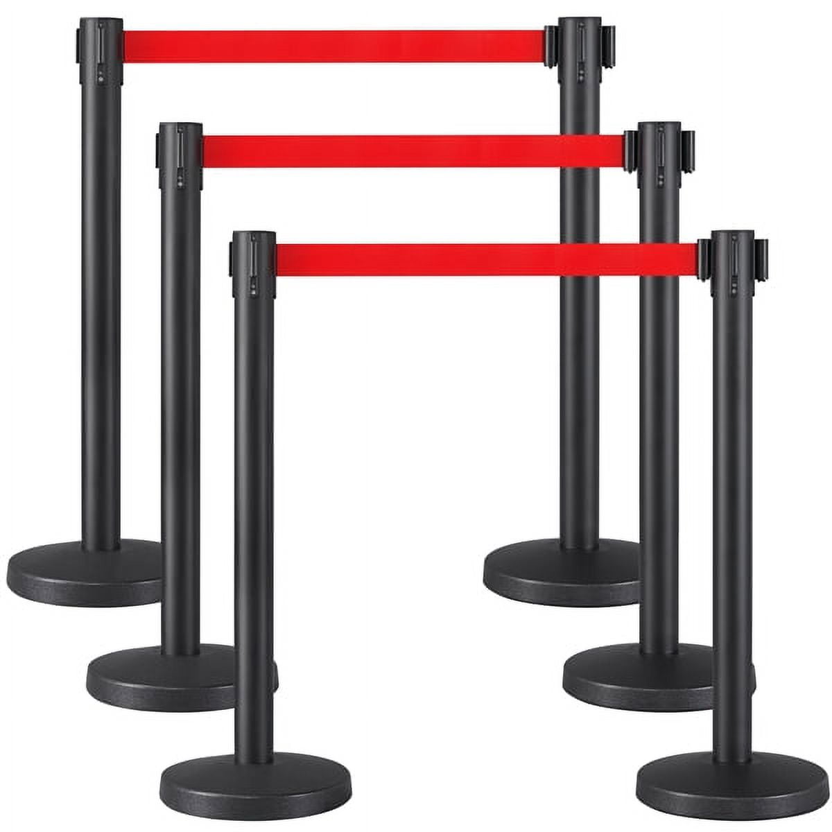 Alden Design Retractable Belt Stanchion Nylon Rope Crowd Control ...