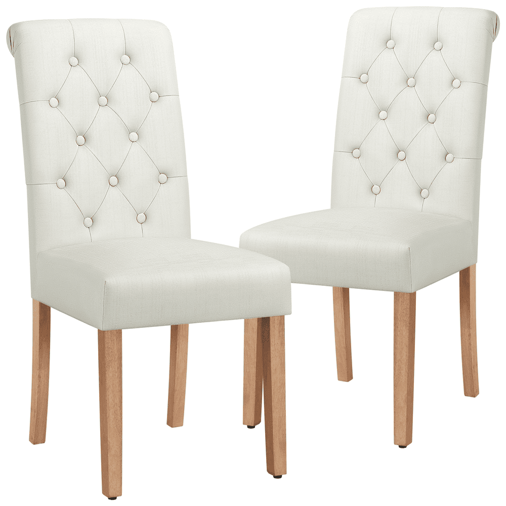 Alden Design Tufted Upholstered High Back Parson Dining Chair, Set of 2 ...