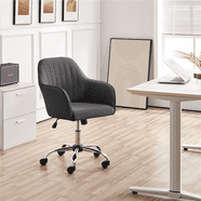 SmileMart Fancy Velvet Swivel Rolling Desk Chair with Wheels for Home ...