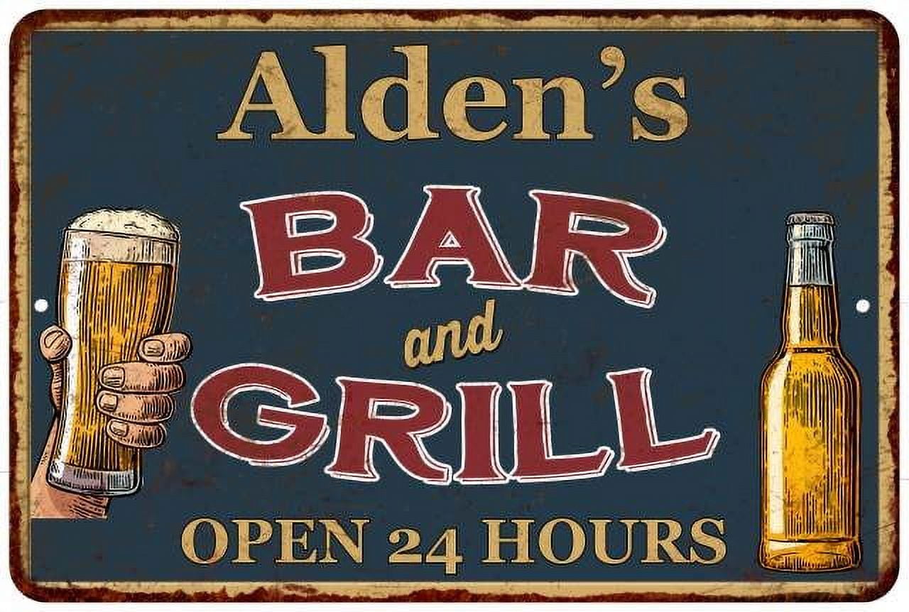 Alden's Green Bar and Grill Sign 8 x 12 High Gloss Metal 208120044373 ...