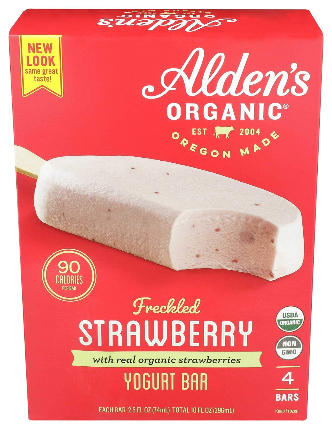 Aldens Organic Strawberry Yogurt Bar, 2.5 Fluid Ounce - 4 count per ...