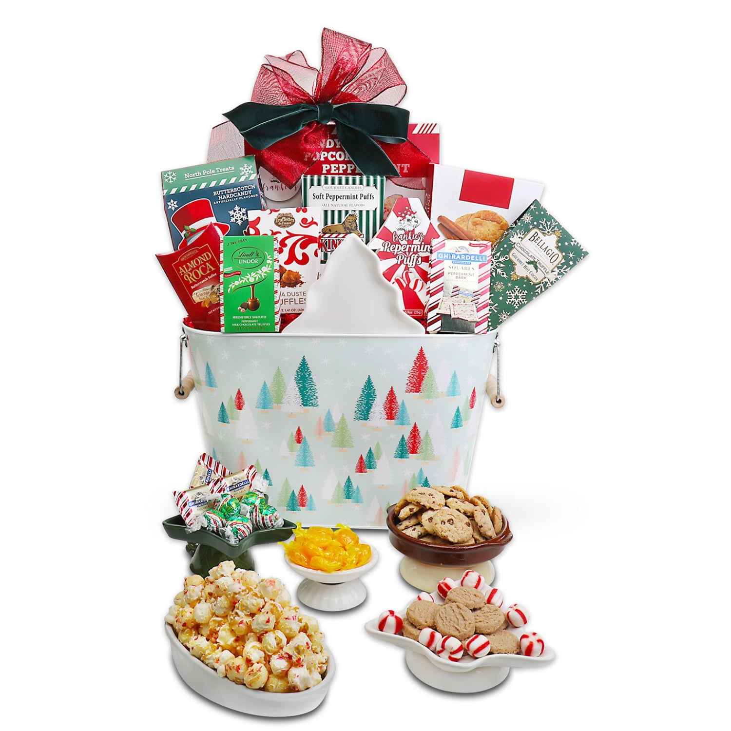Alder Creek Gift Baskets Winter Holiday Trees Gift Tote (11 Items per ...