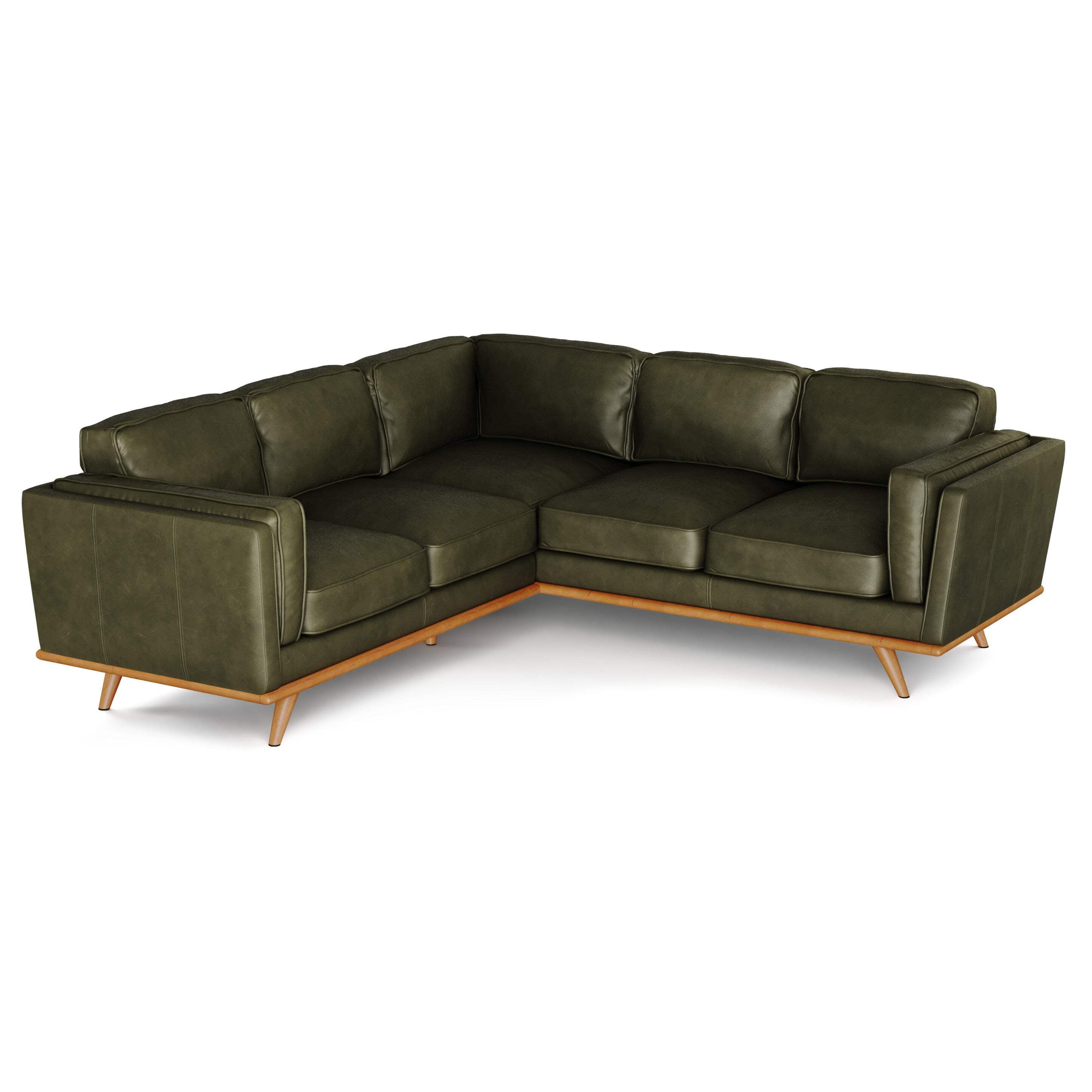 Aldermen Leather Corner Sectional - Walmart.com