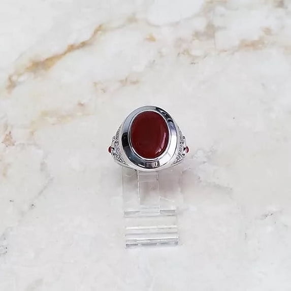 Aldo Orta Sterling Silver Red Agate Icon Ring Size 7 QVC $188 - Walmart.com