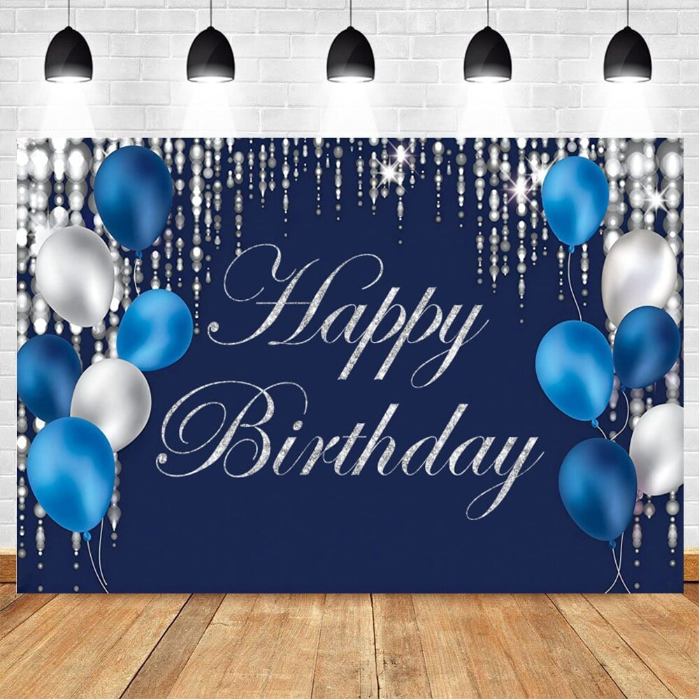 Aldult Happy Birthday Party Decor Backdrop Glitter Golden Balloon ...
