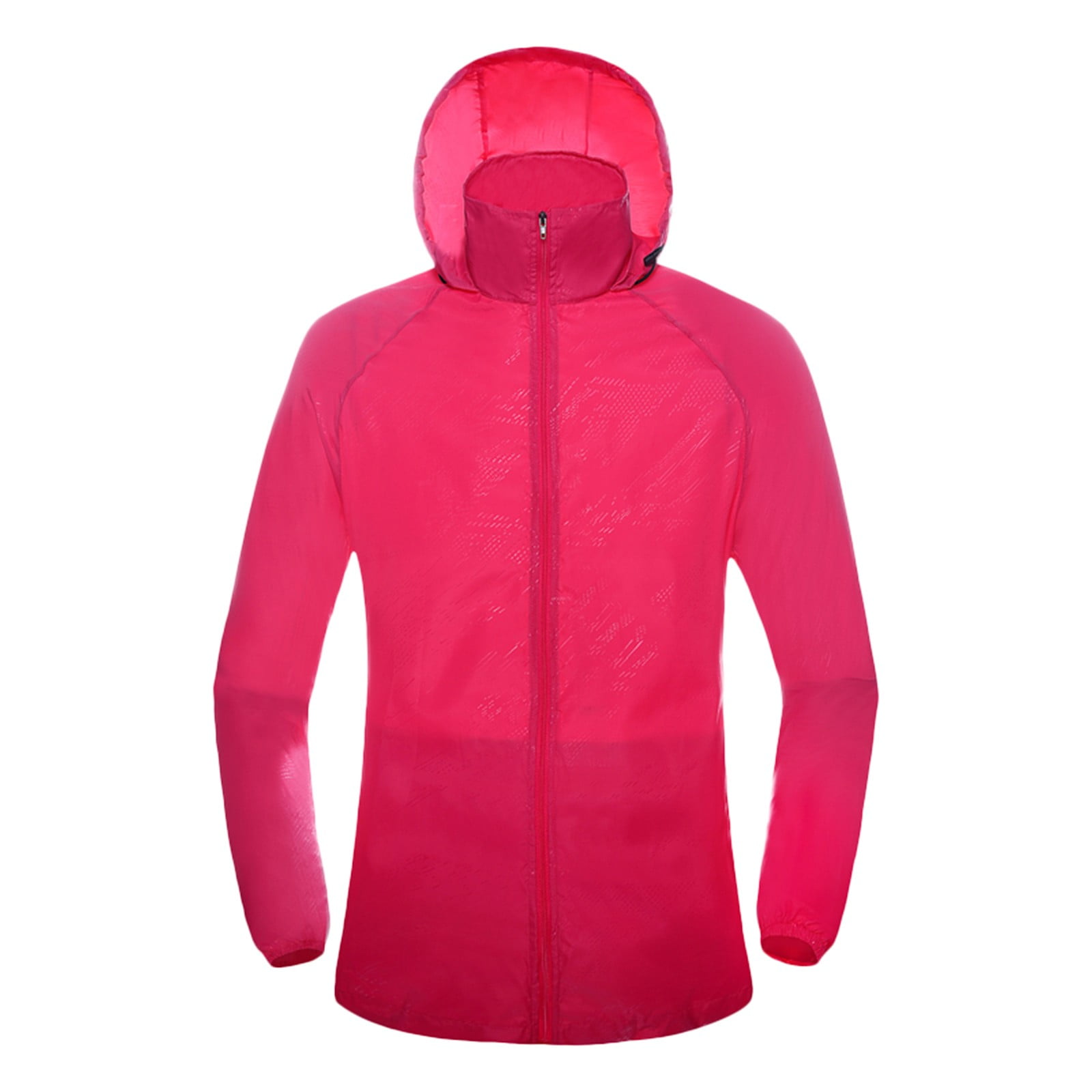 Aldult Unisex Outdoor Hooded Windbreaker Top Thin Casual Breathable ...