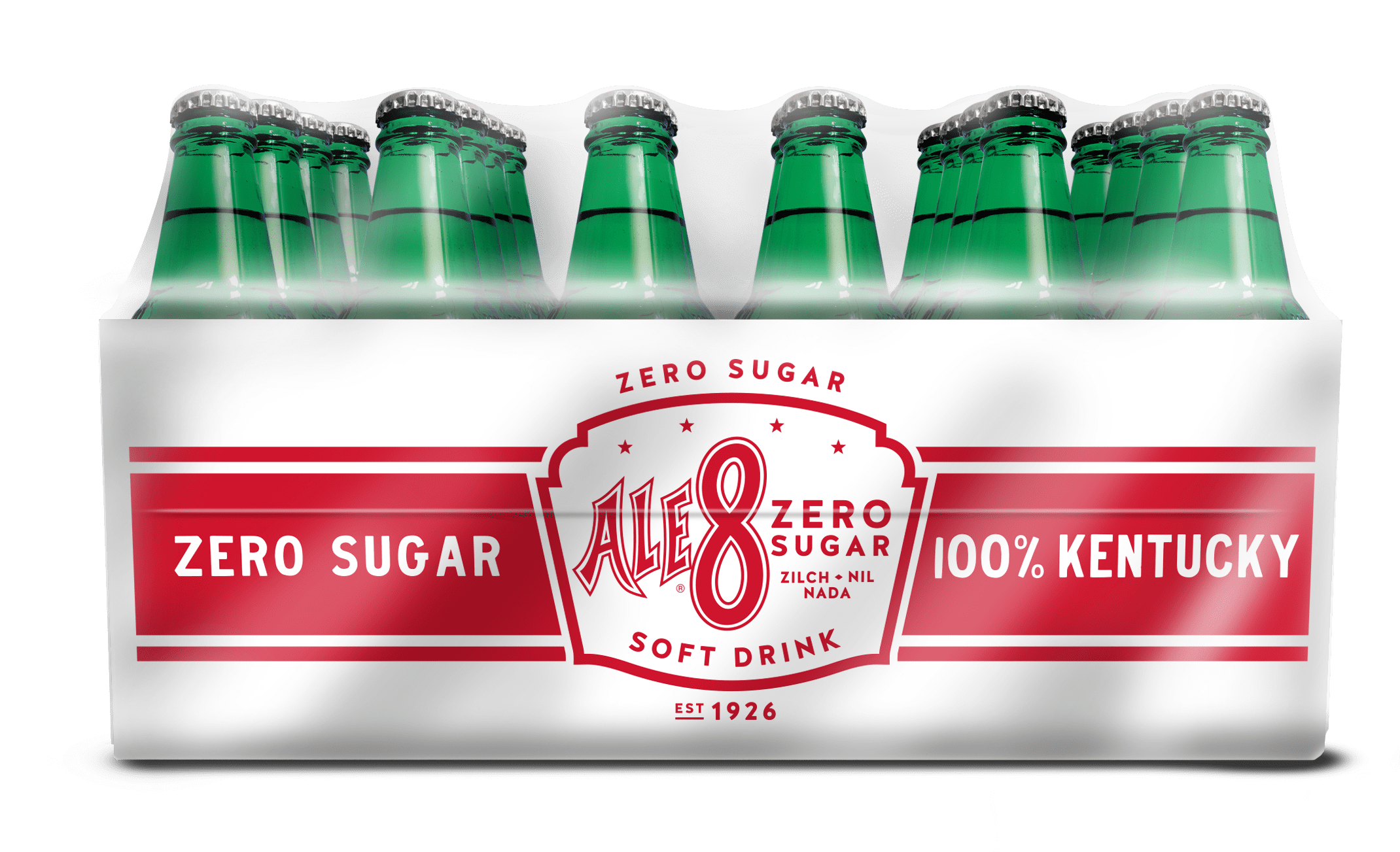 Ale-8-One Zero Green Glass Soda Pop, 12 Fl Oz, 24 Pack Bottles ...