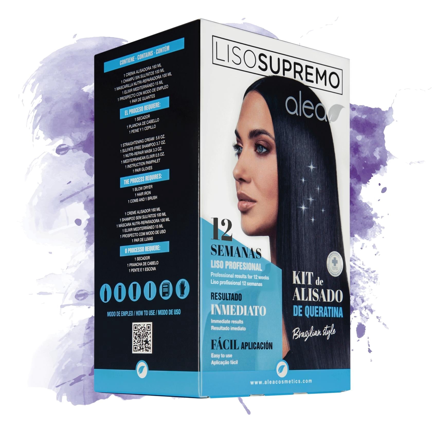 Alea Liso Supremo Keratin Treatment Kit - Straightening, Hydrating ...