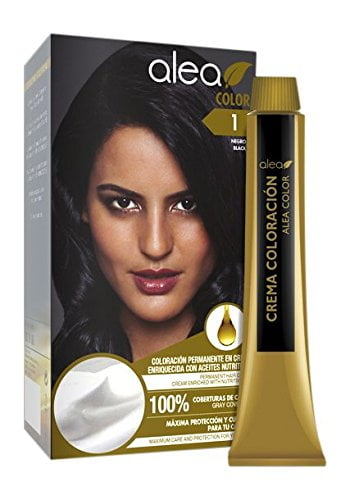 Alea Permanent Hair Color Cream Kit #1 Black - Negro | Enriched with ...