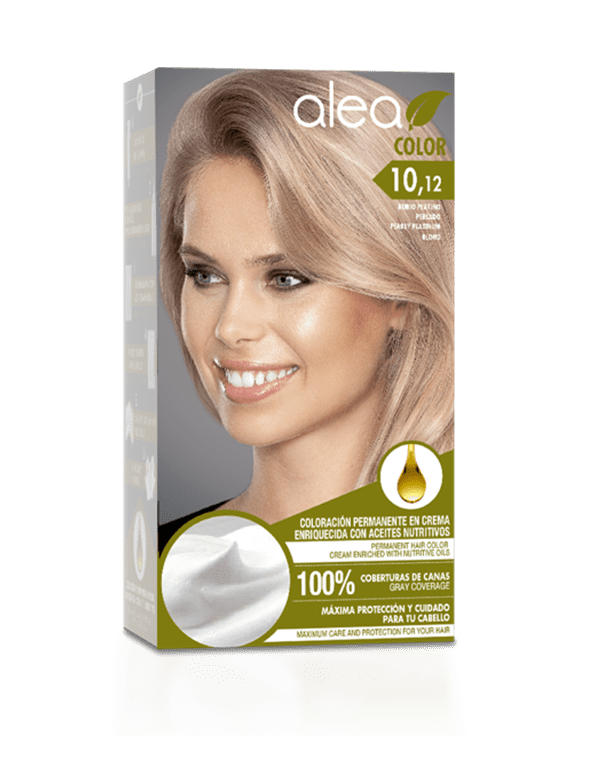 Alea Permanent Hair Color Cream Kit #10.12 Pearly Platinum Blond ...
