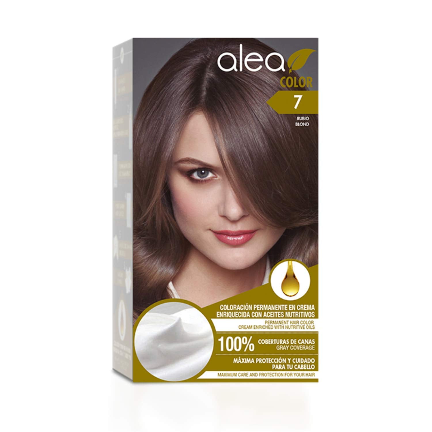 Alea Permanent Hair Color Cream Kit #7 Blond - Rubio | Enriched with ...