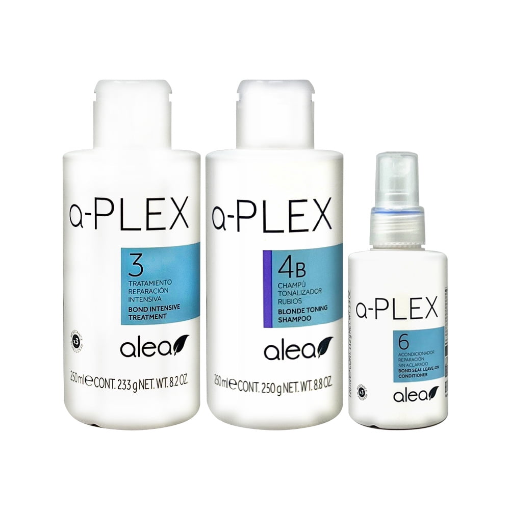 Alea a-Plex 3 Bond Intensive Treatment 8.2oz + 4B Blonde Toning Shampoo ...