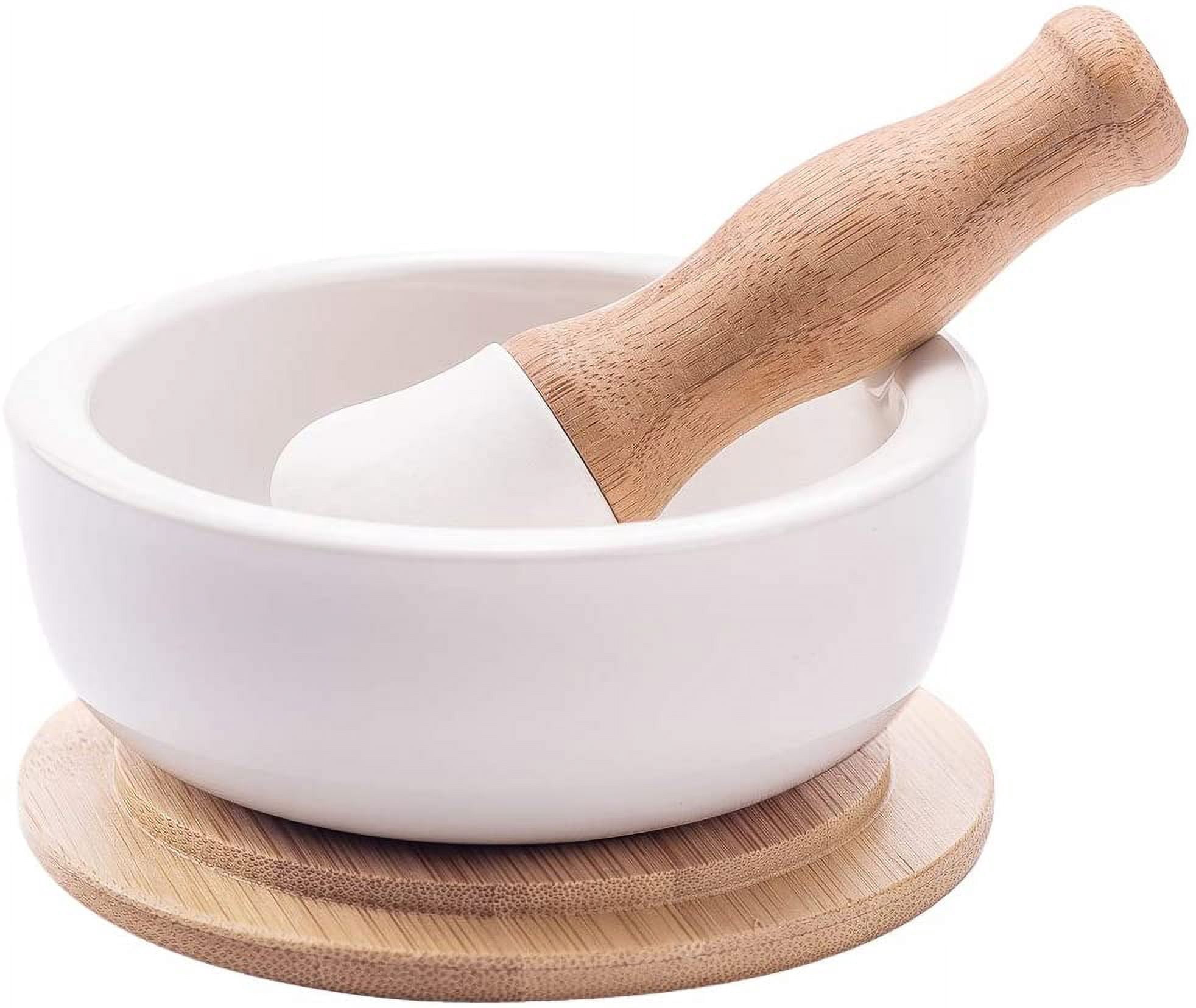Alease Porcelain Mortar and Pestle Set – Pill Crusher, Spice Grinder ...