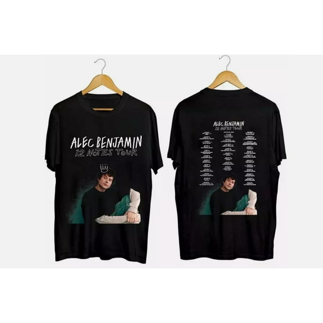 Alec Benjamin - 12 Notes Tour 2024 t-Shirt, Alec Benjamin Fan Shirt ...