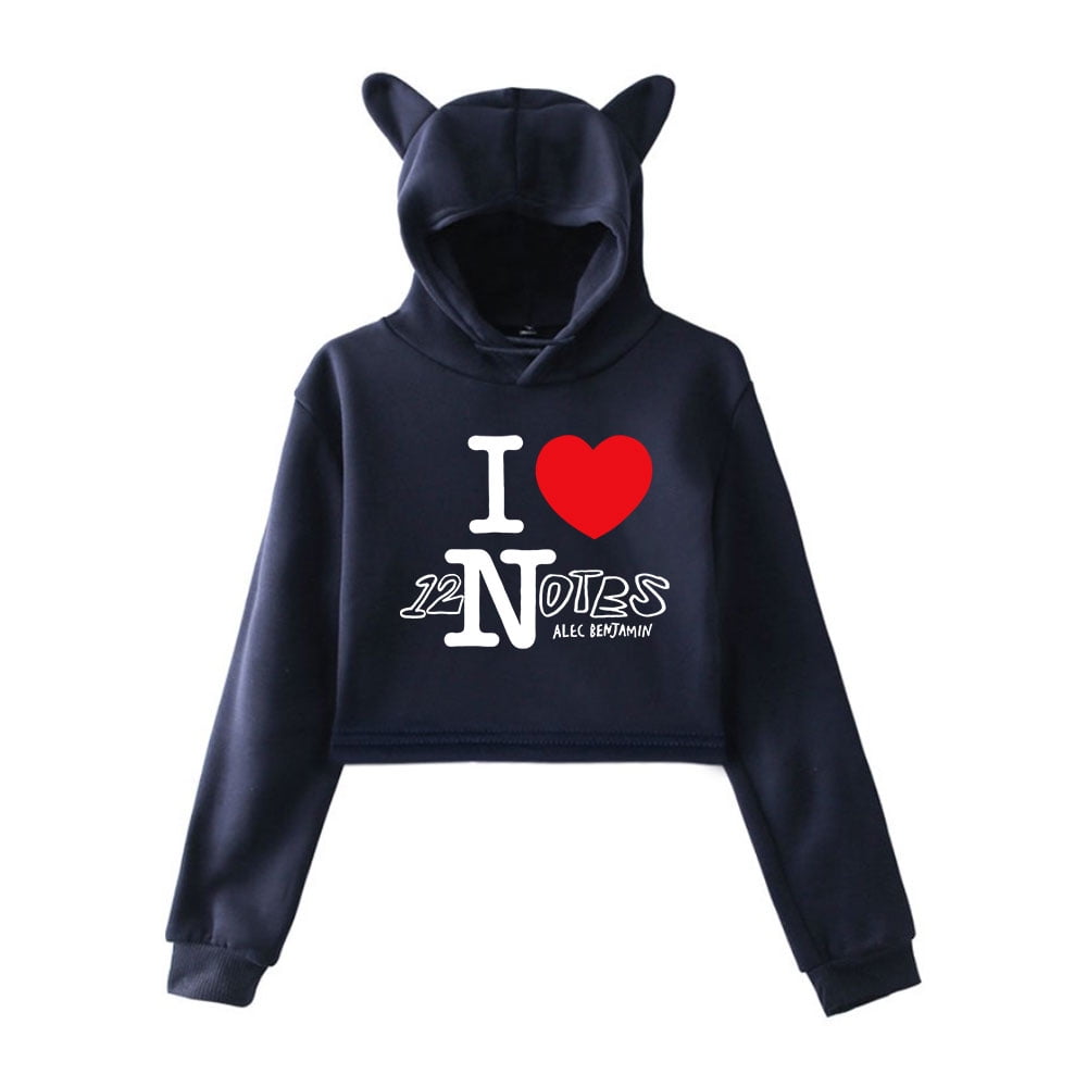 Alec Benjamin Cat Ear Hoodie Pop Singer Casual Women's Short Hoodie ...