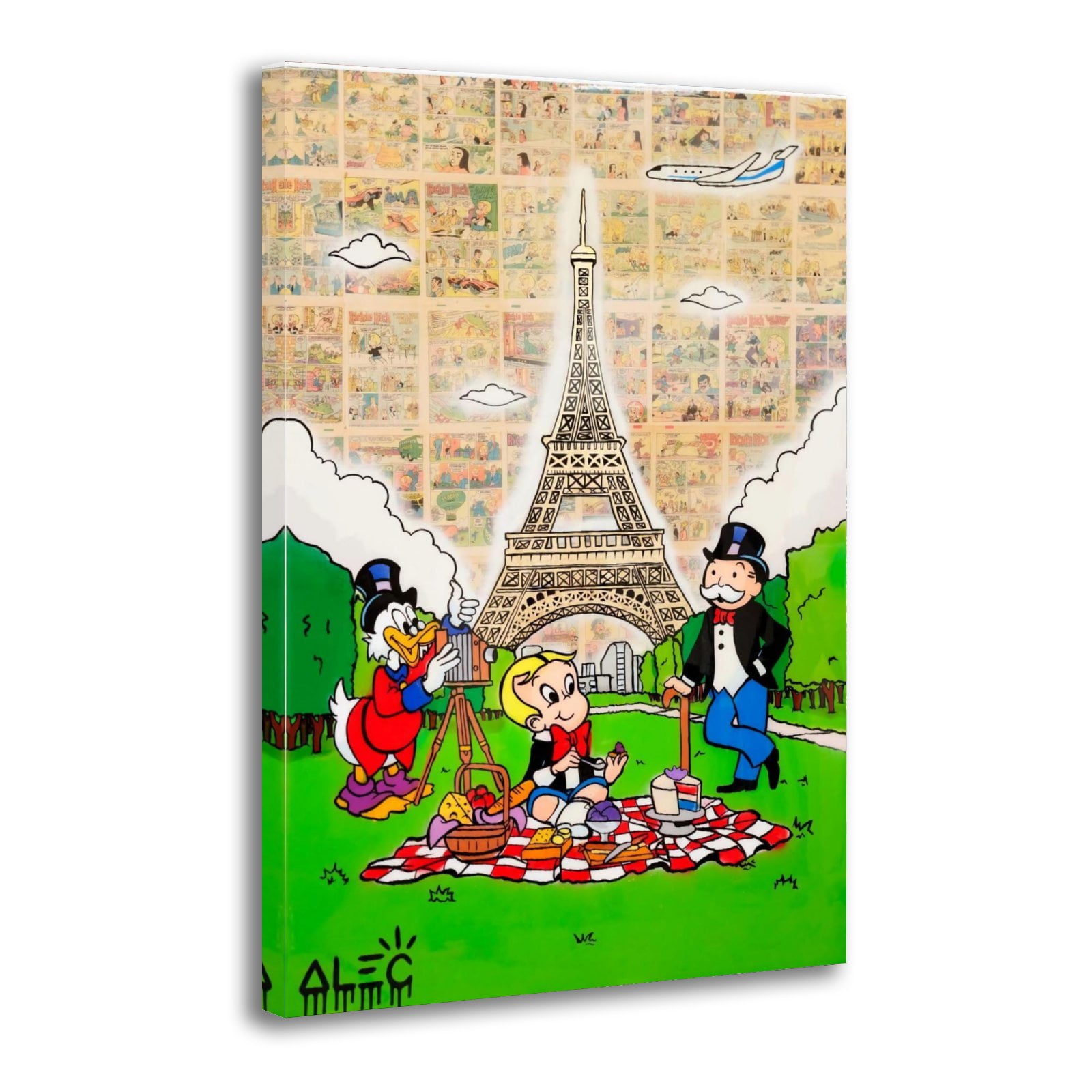 Alec Monopolys Eiffel Tower Print Photo Art Painting Canvas Poster Home ...
