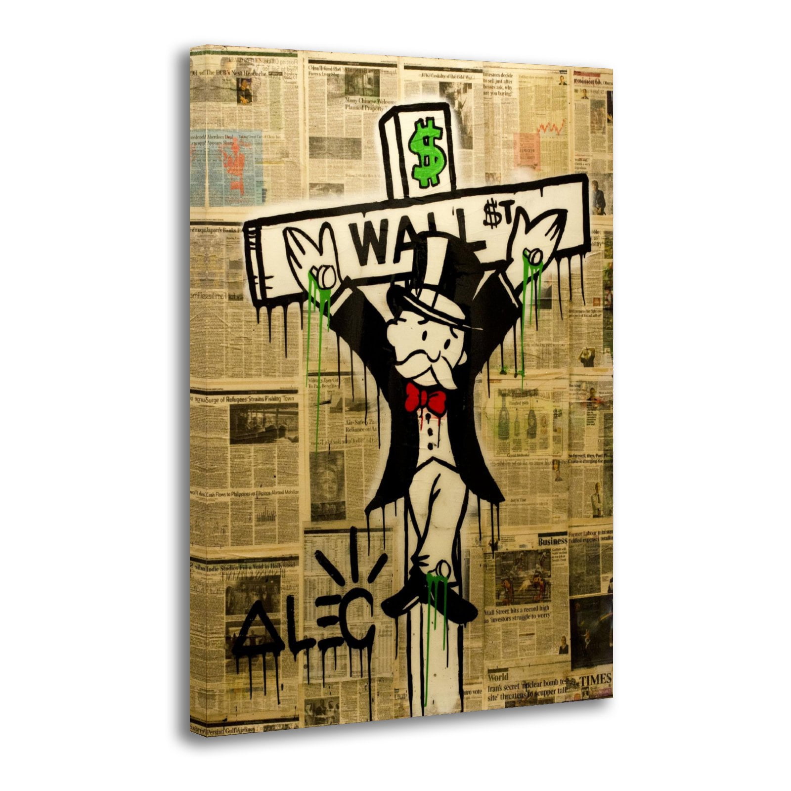 Alec Monopolys Graffiti Cross Canvas Wall Art Poster Decorative Bedroom ...