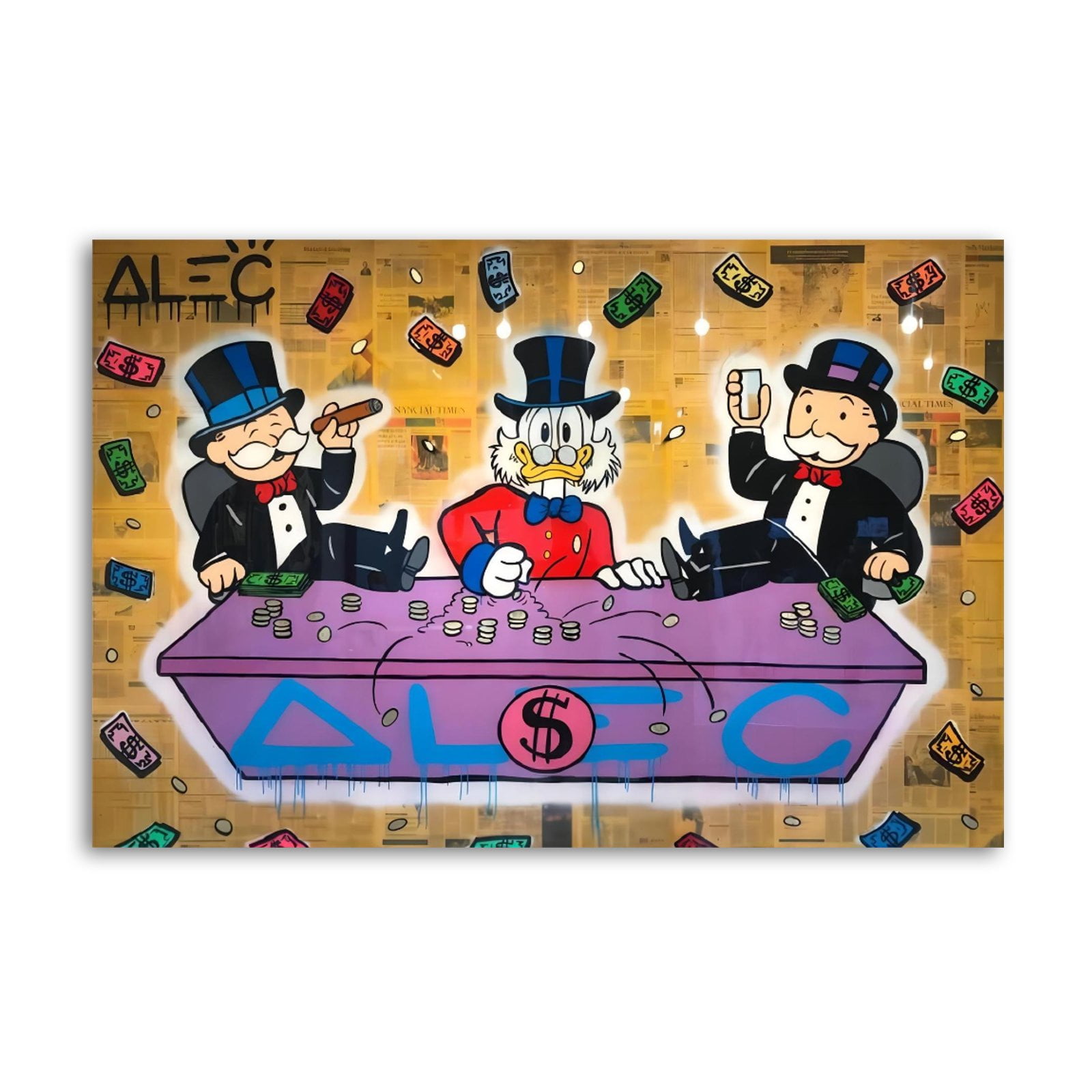 Alec-Monopolys MONOP & SCROOGE SITTING IN TABLE GAME Home Decor Poster ...