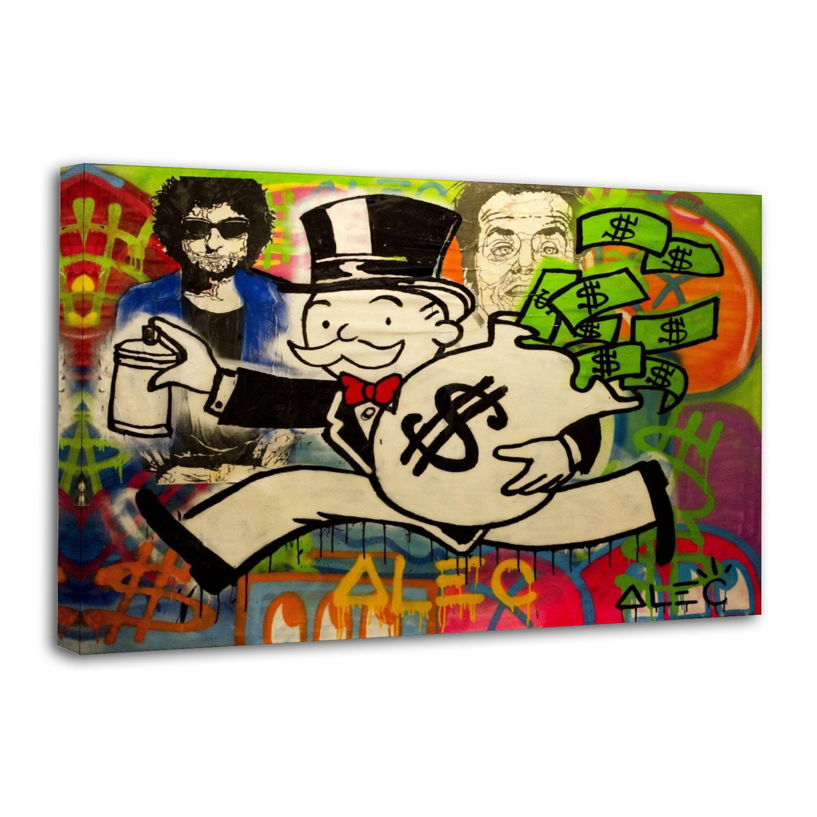 Alec-Monopolys Money Dollar Graffiti Wall Art Poster Scroll Canvas ...