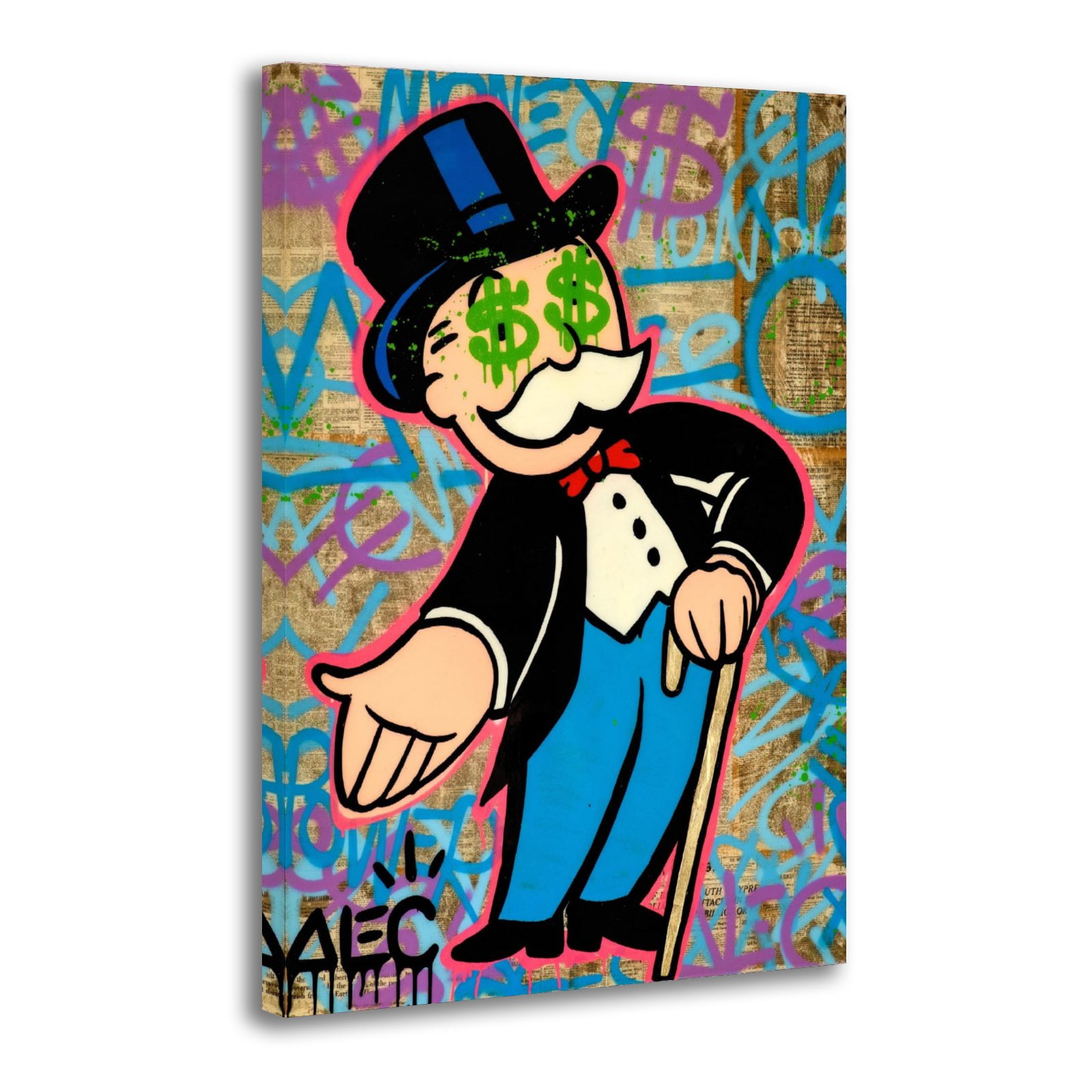 Alec Monopolys Money Man Print Photo Art Painting Canvas Poster Home ...