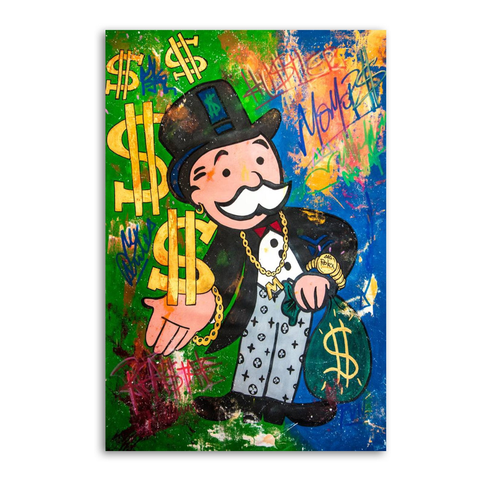 Alec Monopolys Money Rich Picture Print Wall Art Poster Painting Canvas ...