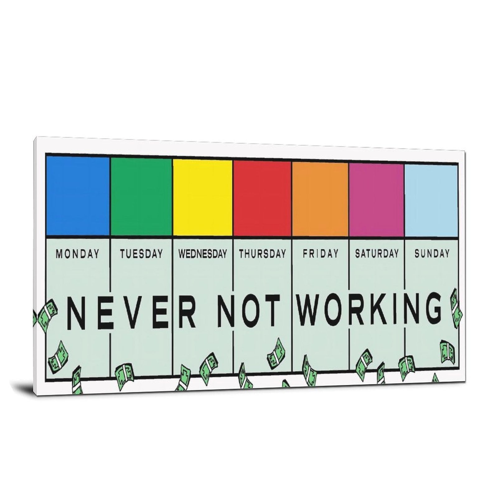 Alec-Monopolys NEVER NOT WORKING Artworks Picture Print Poster Wall Art ...