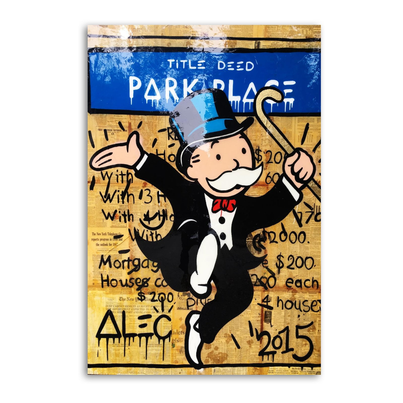 Alec-Monopolys Park Place Painting On Canvas Wall Art Poster Scroll Picture Print Living Room ...