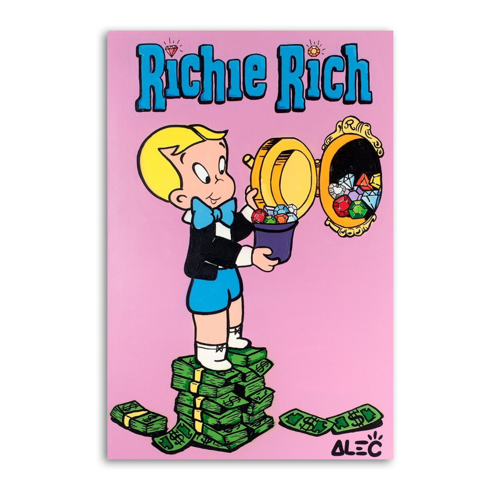 Alec Monopolys RICHIE ON STACKS OPENING JEWEL SAFE Print Photo Art ...