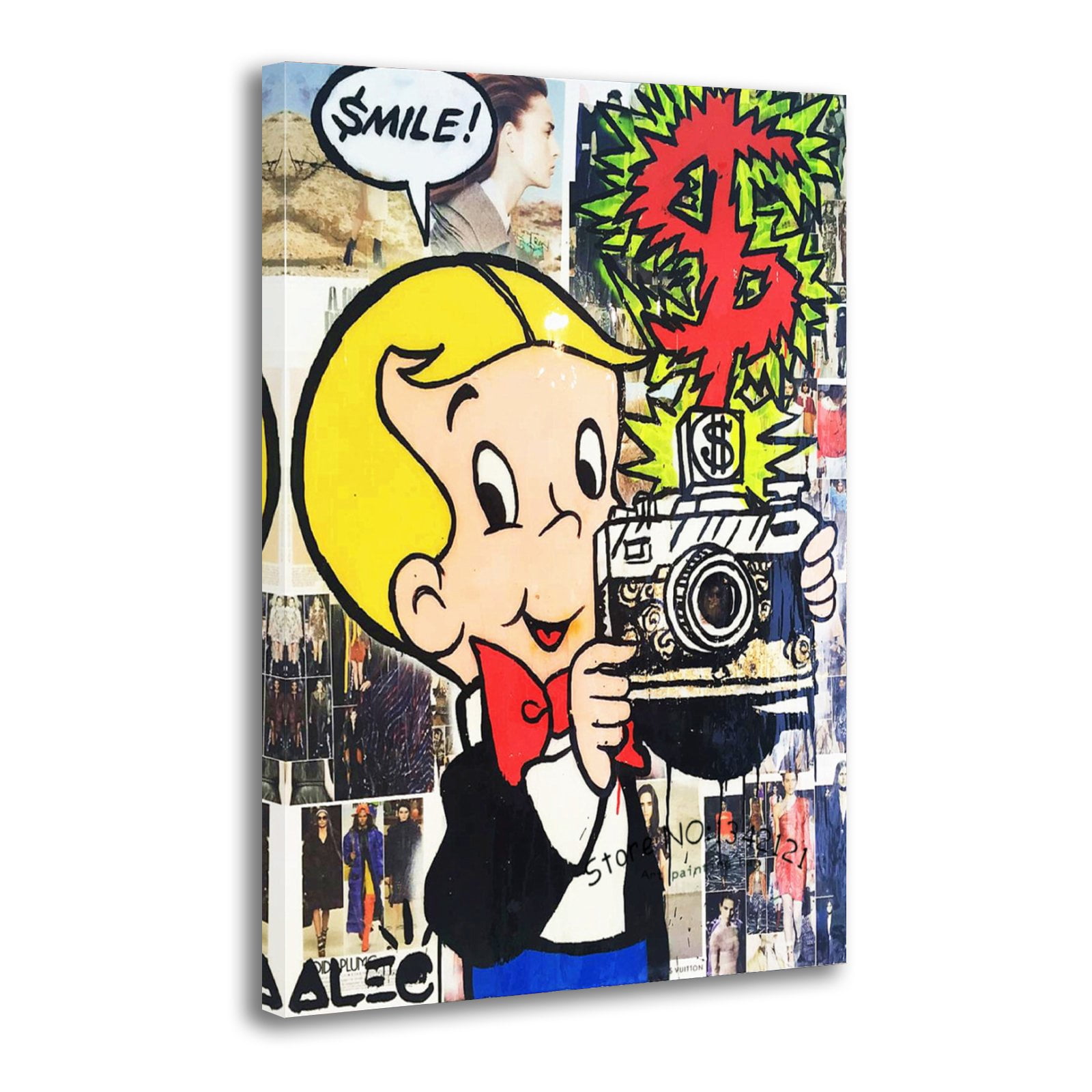 Alec-Monopolys Richie Camera Photo Painting On Canvas Wall Art Poster Scroll Picture Print ...