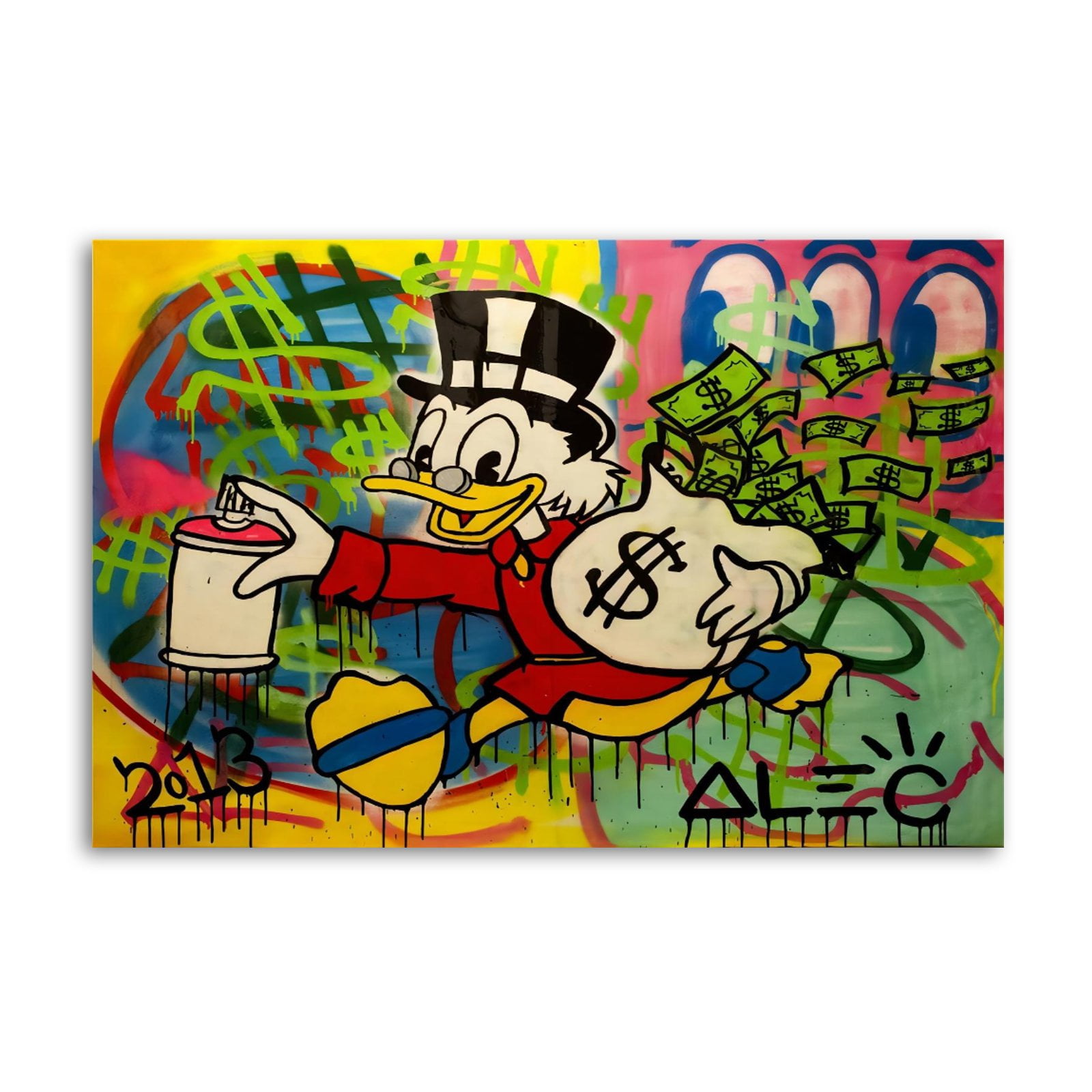 Scrooge Alec-Monopolys Painting On Canvas Wall Art Poster Scroll ...