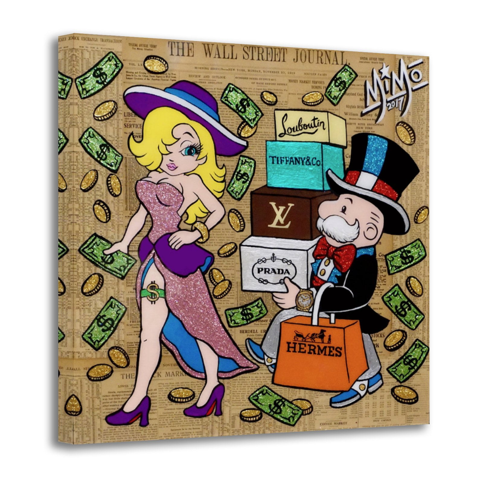 Alec Monopolys Shopping Spree Poster Cool Artworks Painting Wall Art ...